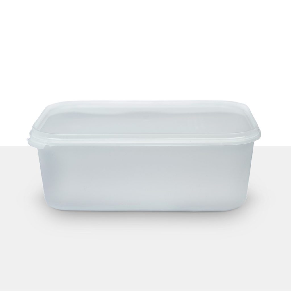 1 Litre Rectangular Ice Cream/Food Container & Lid (162 units ...