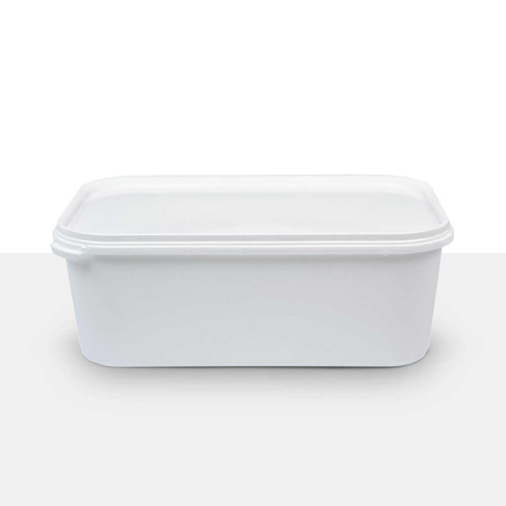 1 Litre Rectangular Ice Cream/Food Container & Lid (162 units ...