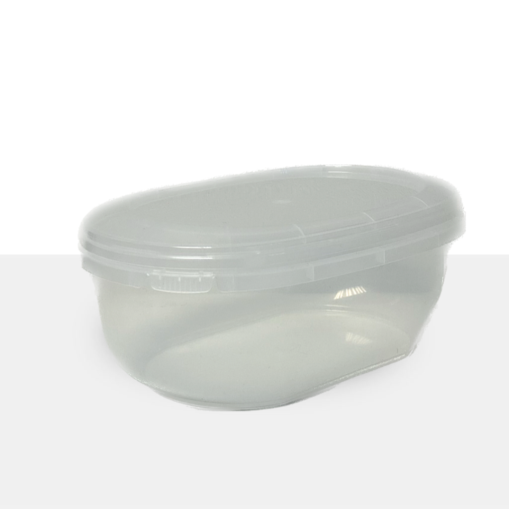 1 Litre Oval Ice cream Containers With Lids (144 units) - Parkers Packaging